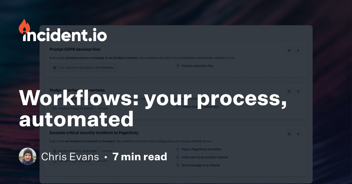 Workflows: your process, automated | incident.io