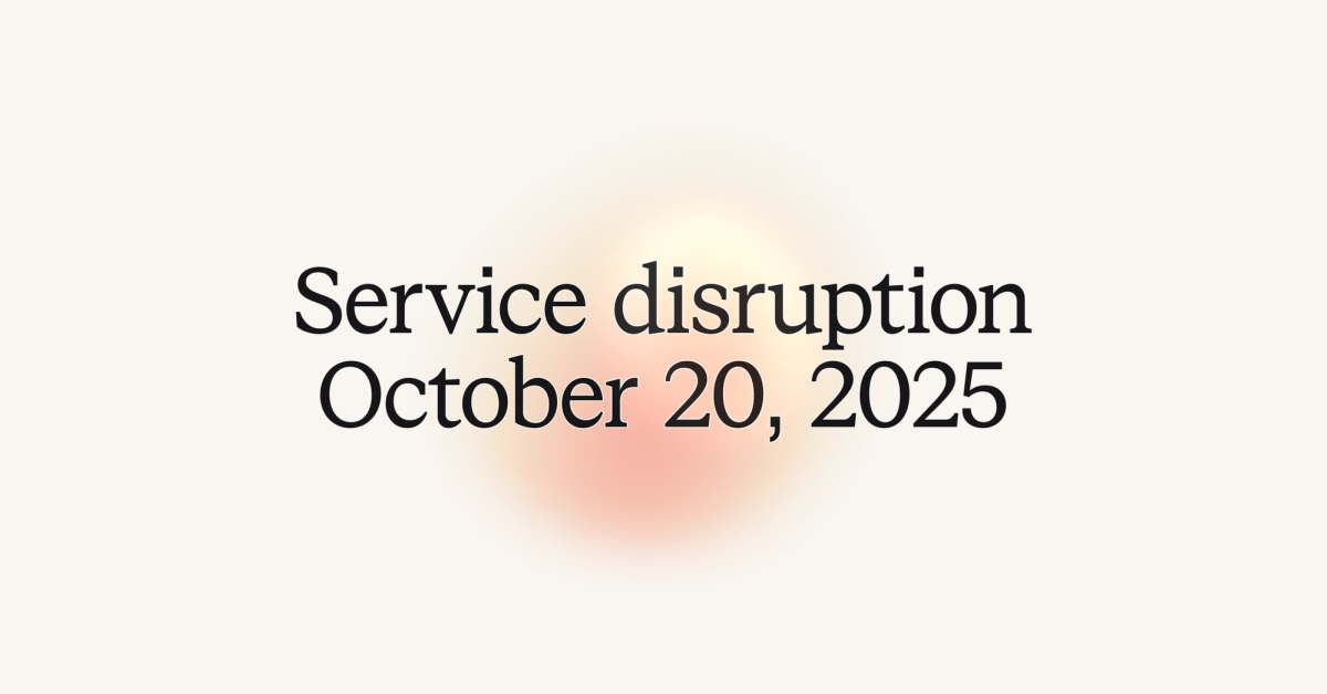 Service disruption on October 20, 2025 | Blog | incident.io